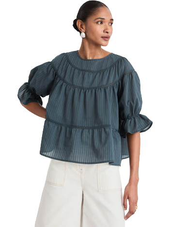 MERLETTE Merlette Sol Crochet-Trimmed Top